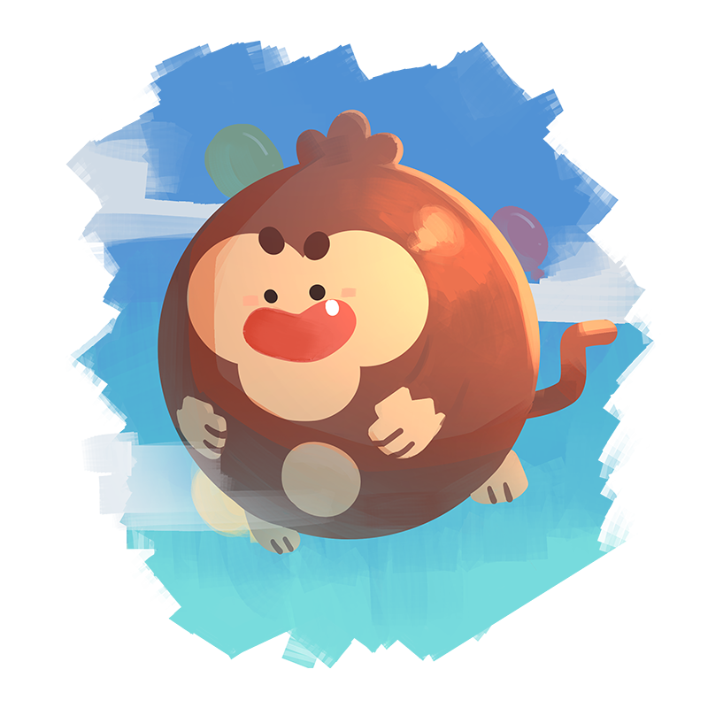 Round Monkey – Ninja Kiwi Merch