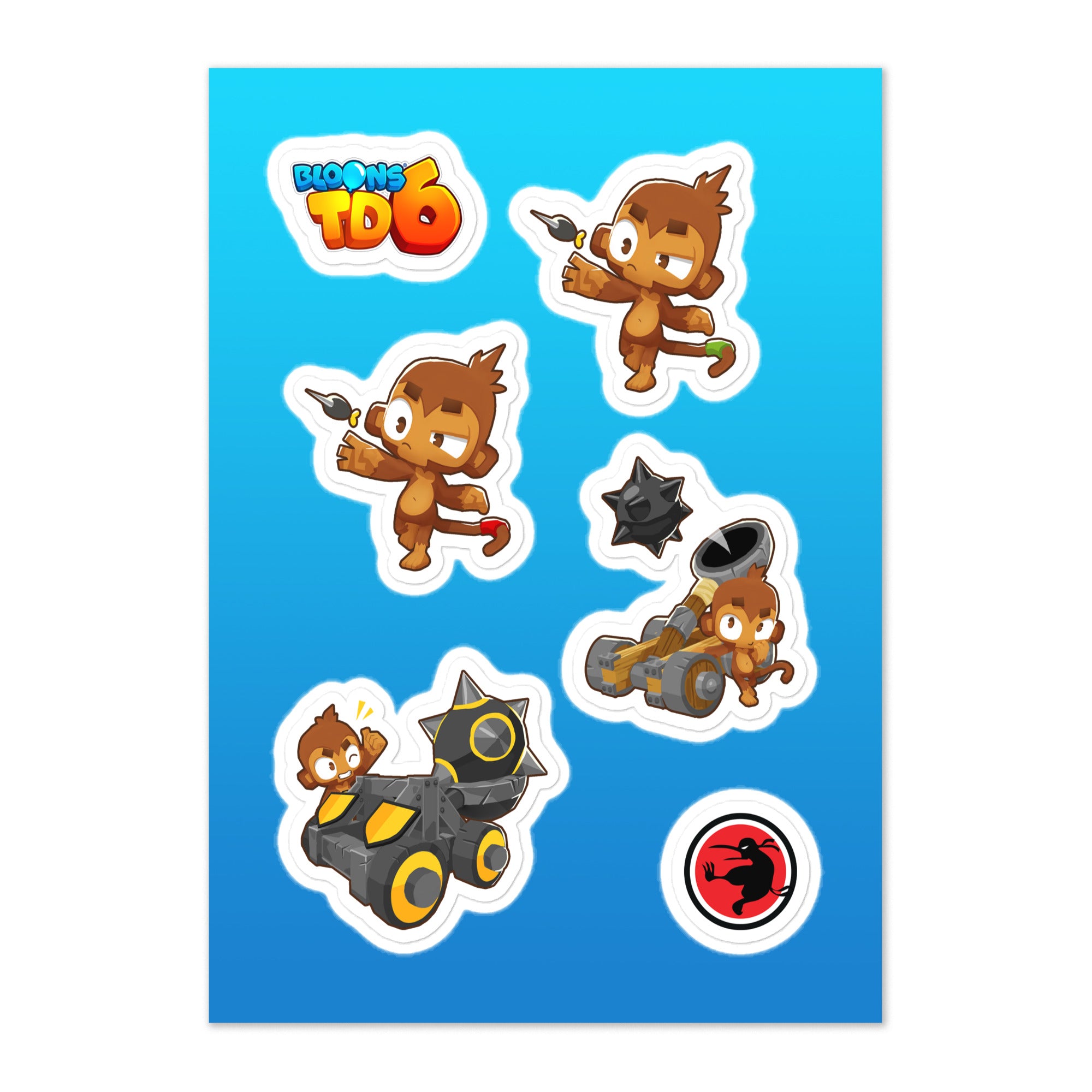 BTD6 Dart Monkey Top Path Sticker Sheet